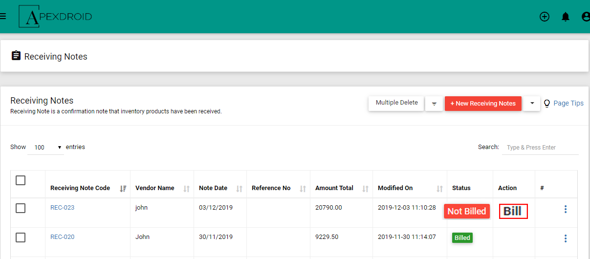 Online Inventory Management | Apexdroid ERP
